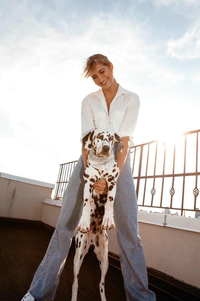 Monica Aksamit, Olympic Saber Fencer, and Pongo - Argos & Artemis